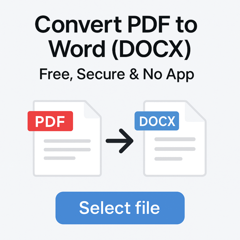 Convert PDF to Word (DOCX) — 100% Free, Fast & Secure Online Tool
